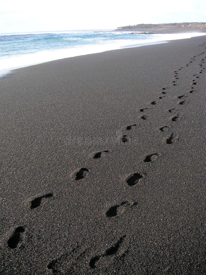 Footsteps on the beach stock photo. Image of walking, atlantic - 655550