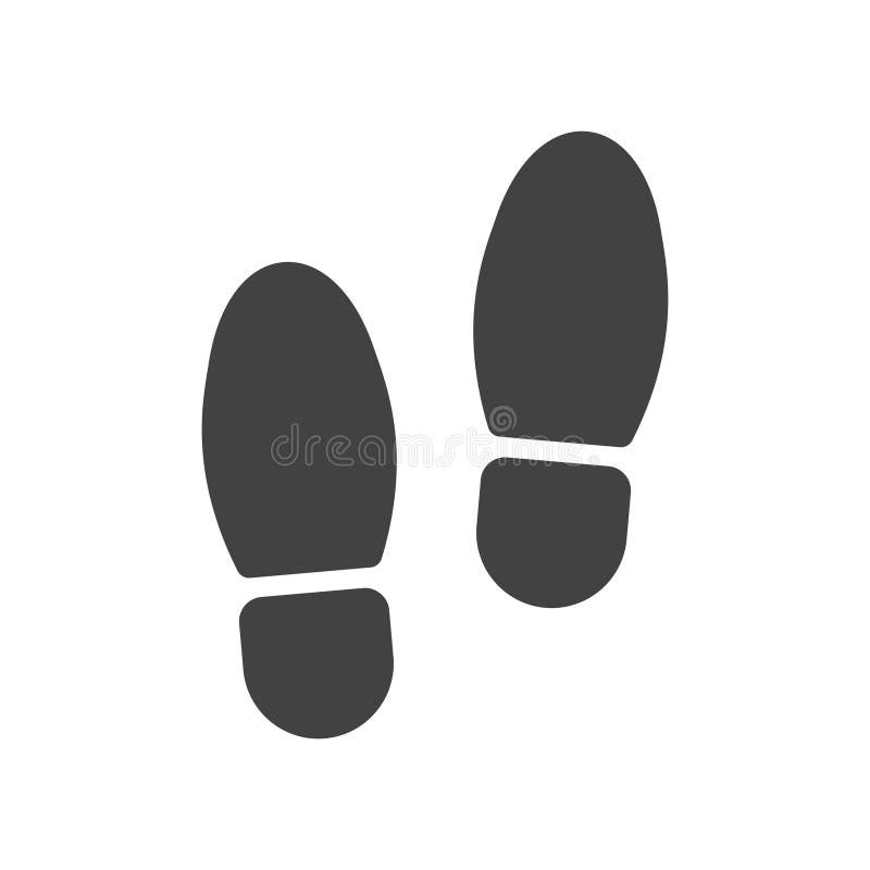 Footsteps Icon Flat Vector Illustration Stock Vector - Illustration of ...