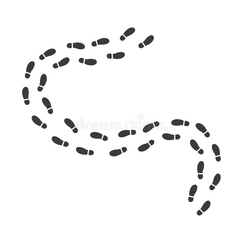 Footsteps Print Route Vector Illustration Design Stock Vector ...