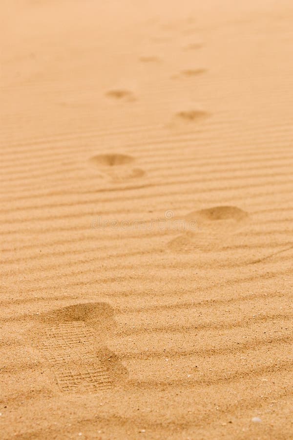 Footsteps on sand stock photo. Image of footsteps, steps - 17925636