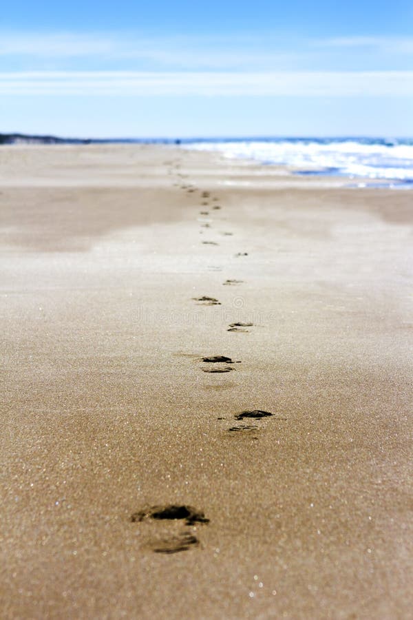 Footsteps in the sand stock photo. Image of footstep - 31800002