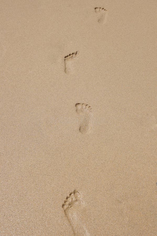 Footsteps in the sand stock photo. Image of hike, footsteps - 46566638