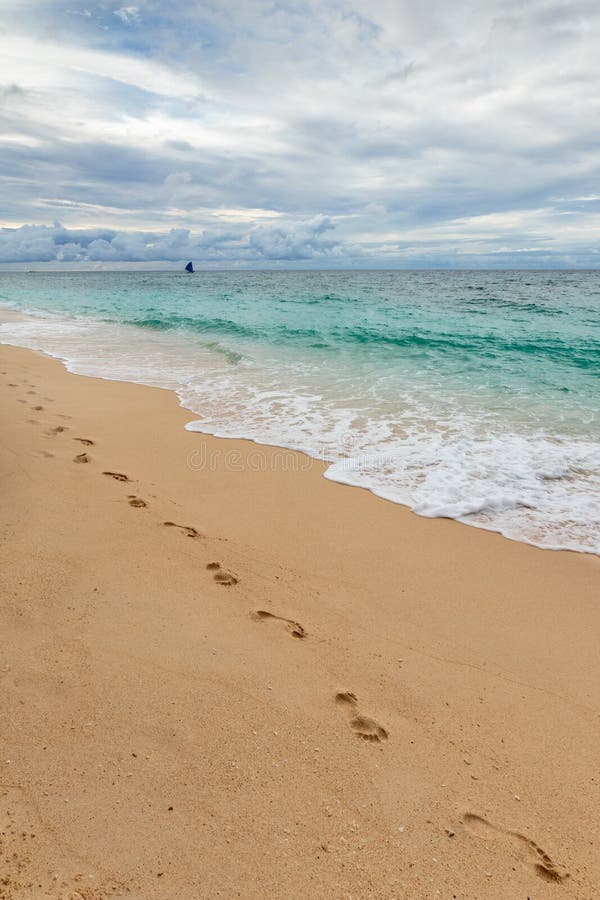 Footsteps in the sand stock photo. Image of footsteps - 5719658