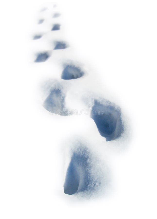 Footsteps on the snow stock photo. Image of seasons, path - 3722838