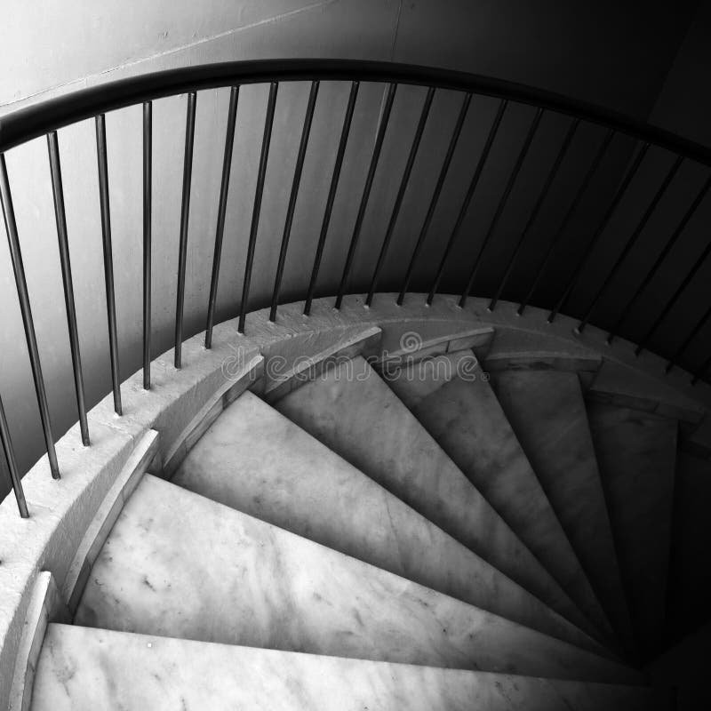 Footsteps on spiral ladder stock image. Image of rail - 28357303