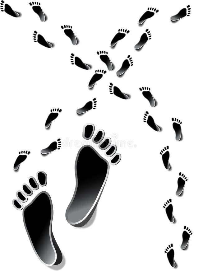 Footsteps Stickers Stock Illustrations – 8 Footsteps Stickers Stock ...