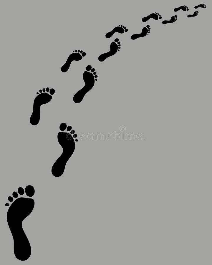 Footsteps stock illustration. Illustration of natural - 33286471