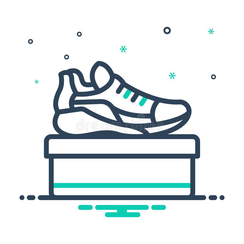 Mix Icon for Footwear, Shoes and Sneakers Stock Illustration ...
