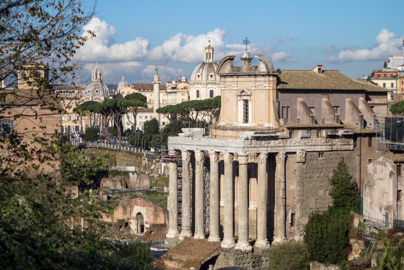 Fora roman rome fotografering för bildbyråer. Bild av fora - 100941819