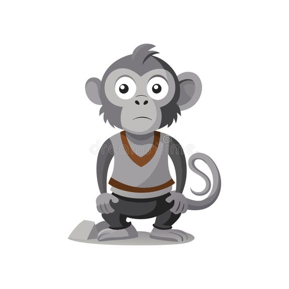 Foraging Monkey in Achy State Stock Vector - Illustration of cartoon ...