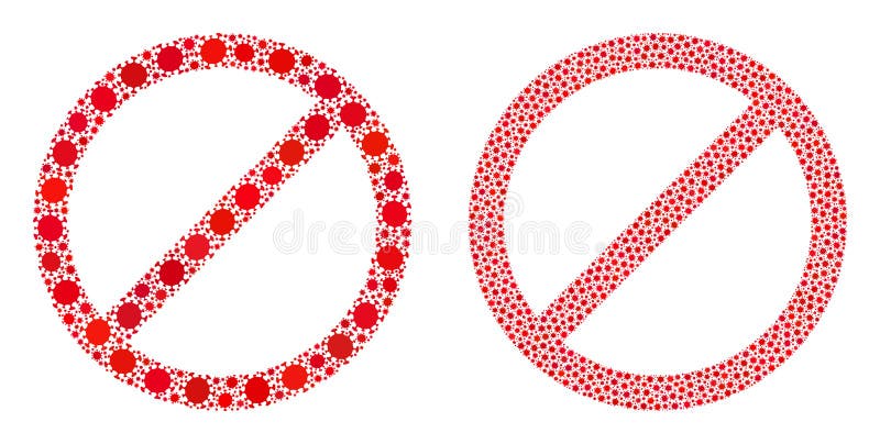 Forbid Icon - Composition with Covid Biohazard Infection Elements Stock ...