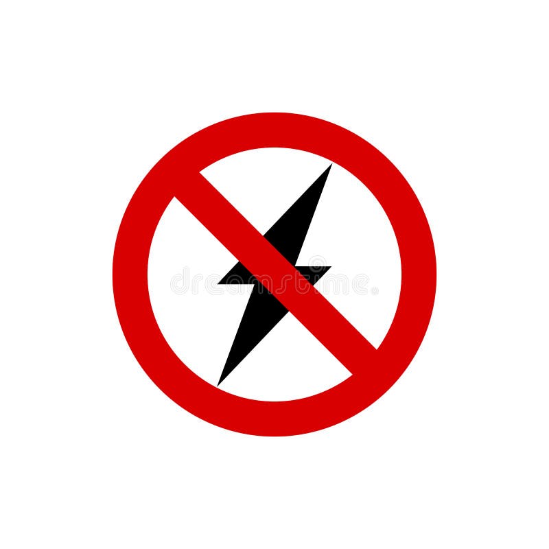 Forbid Lightning. No Lightning Stock Illustration - Illustration of ...