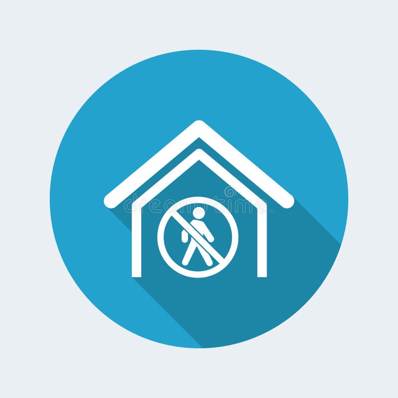 Forbidden acces icon stock vector. Illustration of home - 96396135