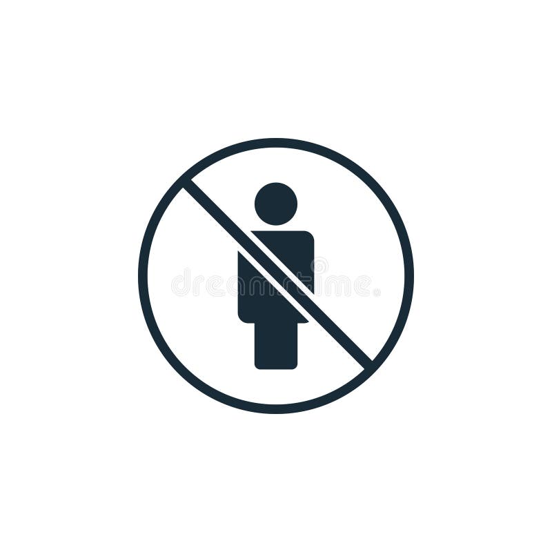 Forbidden Area Icon Design Template Elements Stock Vector ...