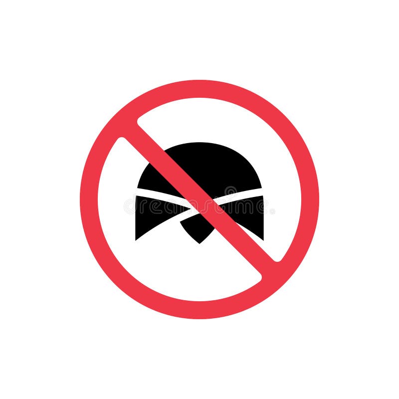 Forbidden Blangkon Icon, No Cap Sign - Vector Stock Vector ...