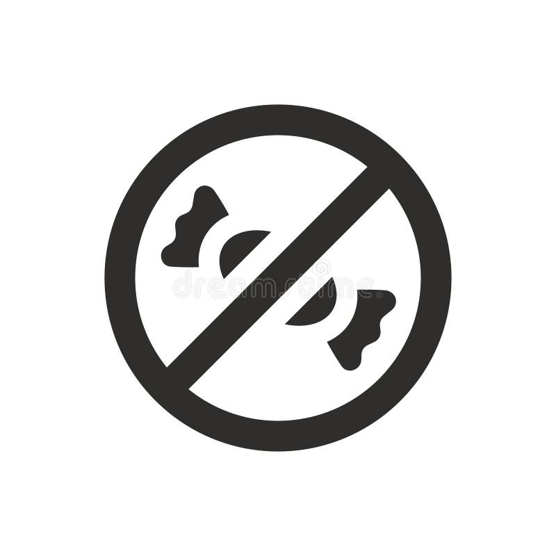 Forbidden candy icon stock vector. Illustration of sugar - 244537511