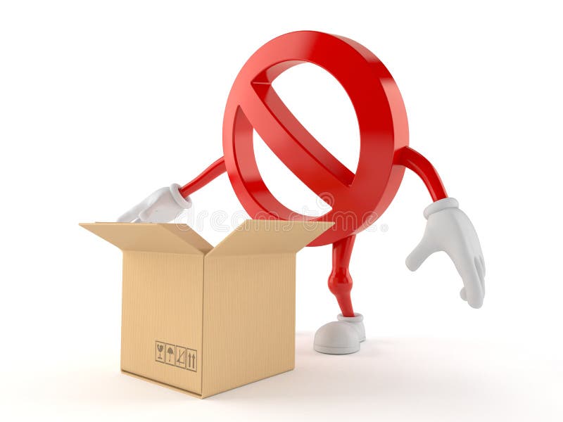 Forbidden box stock vector. Illustration of product, sign - 15140499