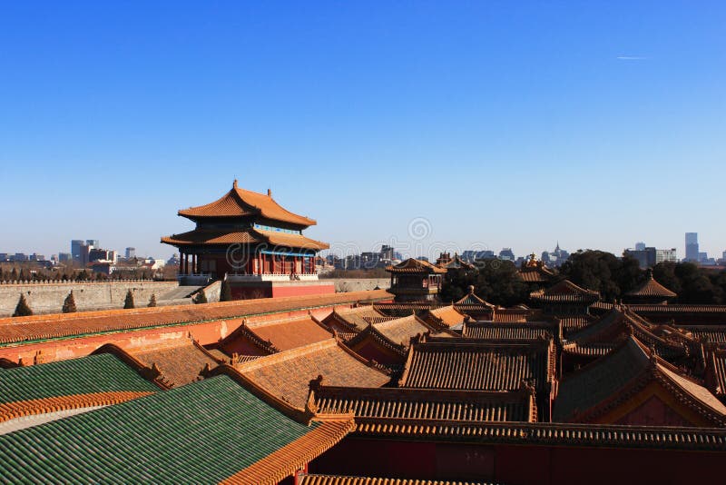 Bird S-eye View of Forbidden City Stock Photo - Image of bird, ground ...