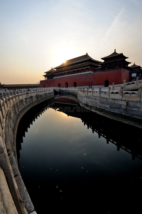 The Forbidden City (Gu Gong) at Sunrise Stock Photo - Image of cultural ...