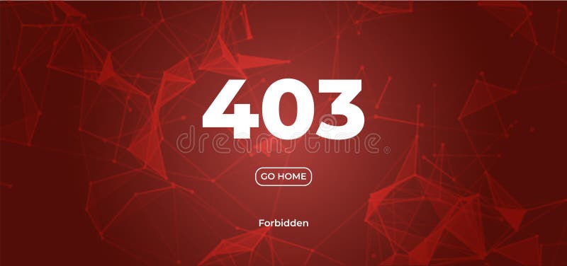 403 Forbidden Error Page. Vector Layout Template Stock Vector ...