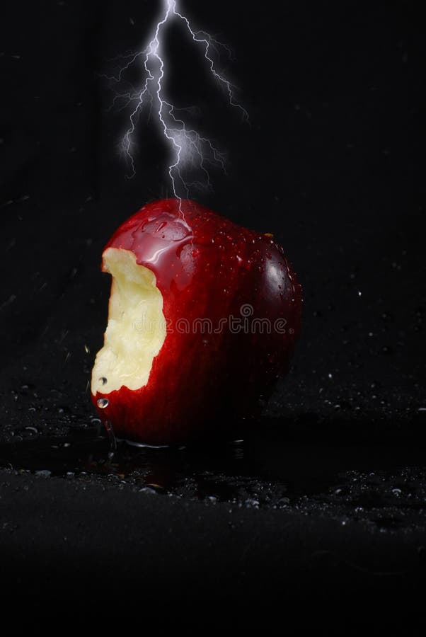 Tree of Knowledge and Forbidden Fruit Stock Illustration - Illustration ...