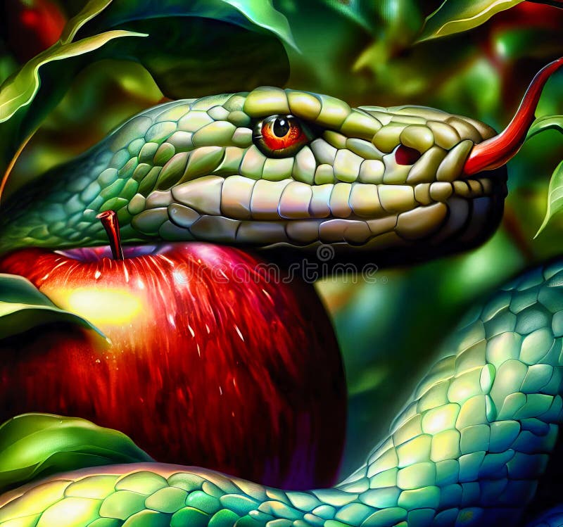 Forbidden Fruit In The Garden Of Eden Stock Illustration Illustration