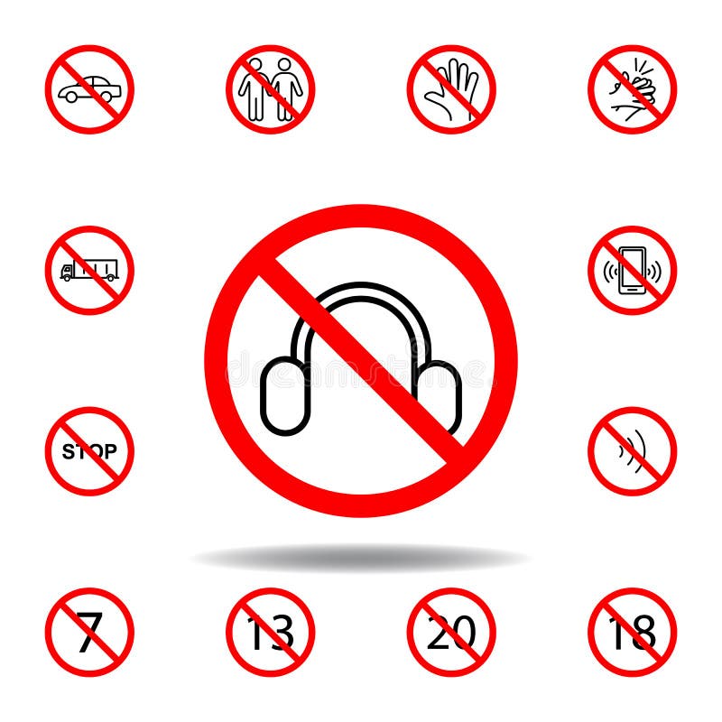 Headphone Warning Stock Illustrations – 407 Headphone Warning Stock ...