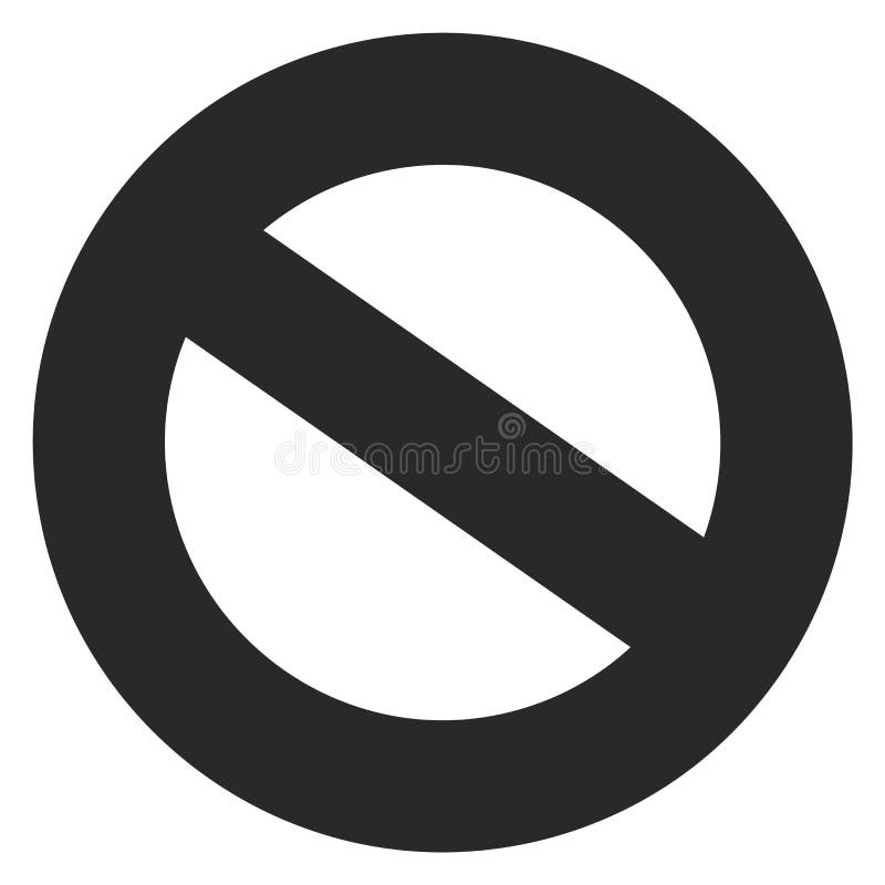 Forbidden Icon. Restriction Black Symbol Stock Vector - Illustration of ...