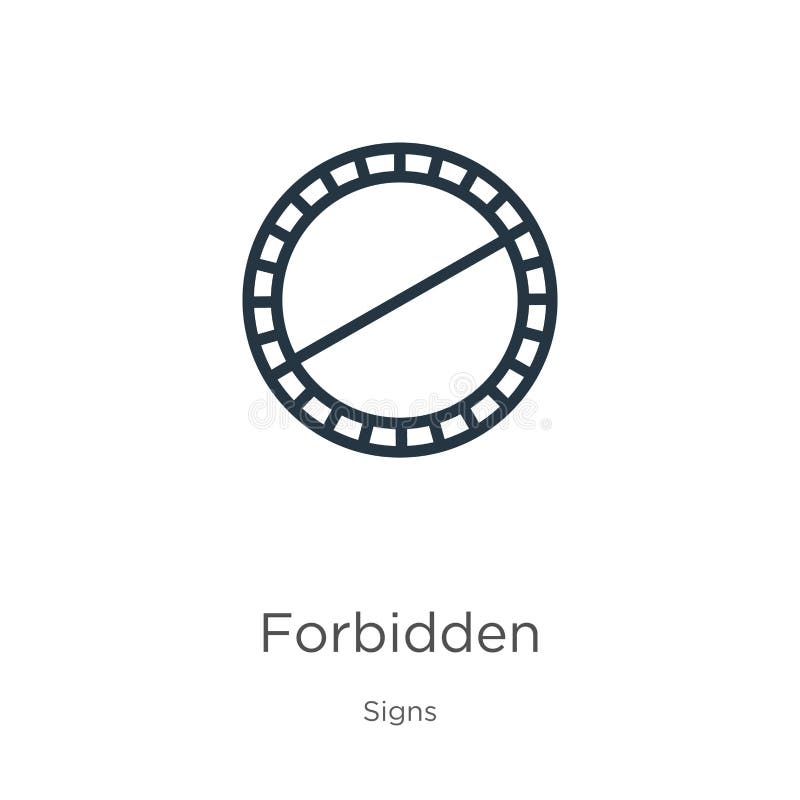 Forbidden Sign Icon Vector. Trendy Flat Forbidden Sign Icon From ...