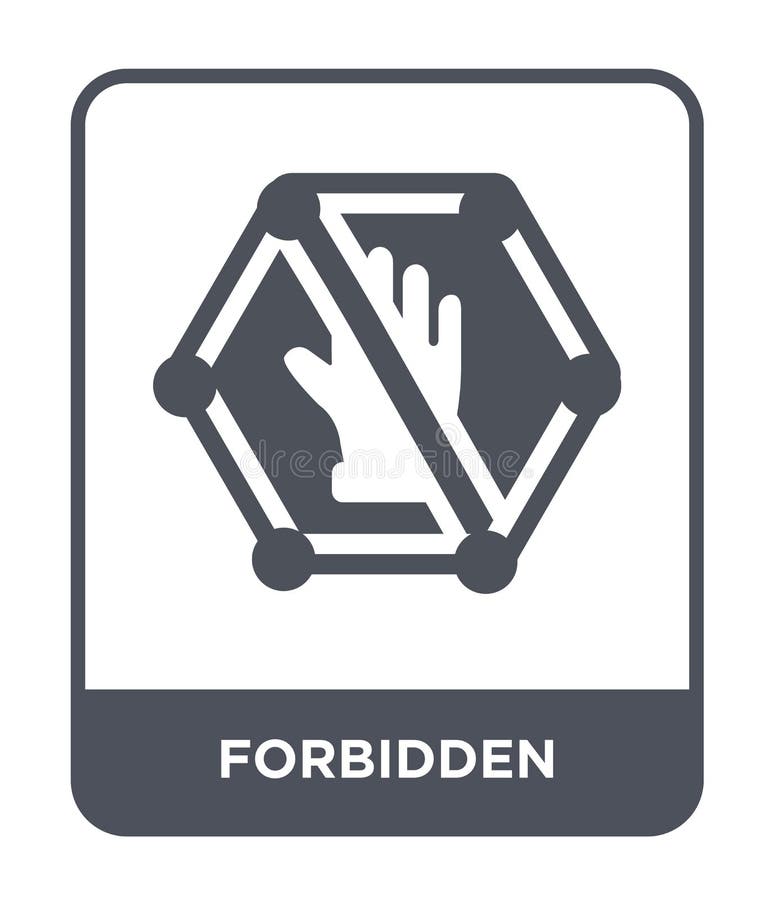 Forbidden Icon in Trendy Design Style. Forbidden Icon Isolated on White ...