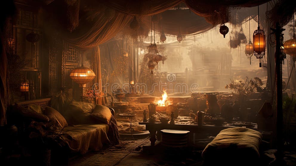 Opium Den Stock Illustrations – 190 Opium Den Stock Illustrations ...