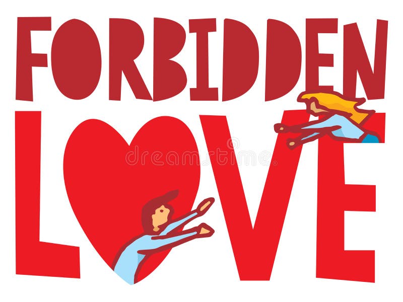Forbidden Love Between Man And Woman Stock Illustration Illustration
