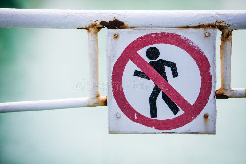 Forbidden passage sign stock image. Image of enter, trespassing - 83937849