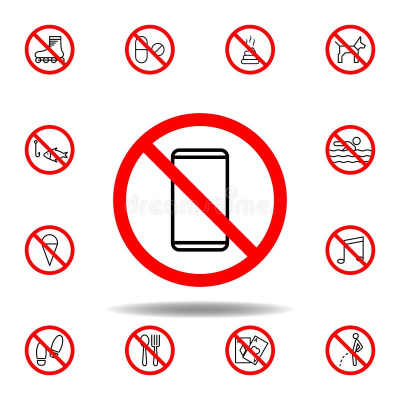 Forbidden Phone Call Icon. Set Can Be Used for Web, Logo, Mobile App ...