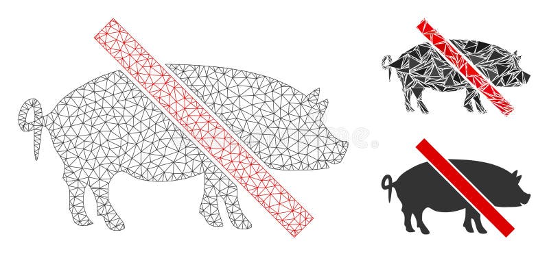 Pig Is Forbidden. Pork Is Forbidden. Vector Icon Stock Illustration ...