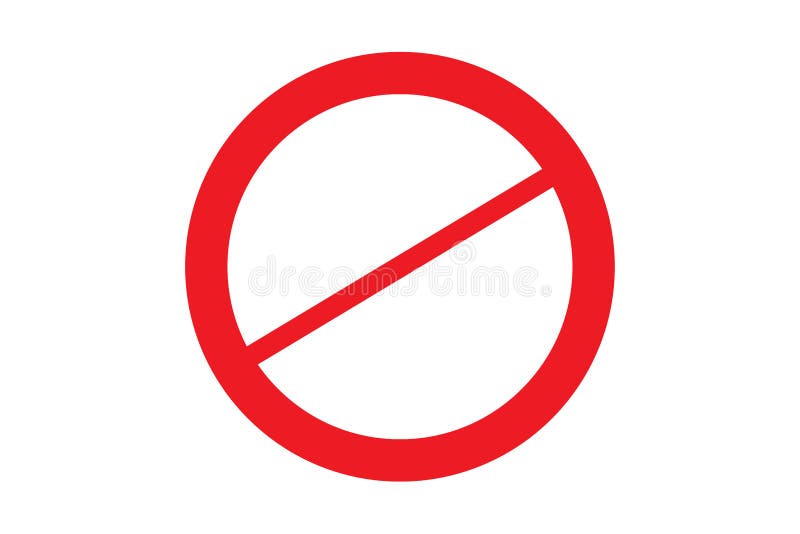 Prohibited symbol stock vector. Illustration of traffic - 4635300