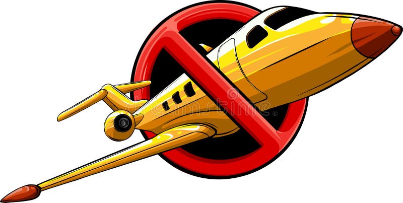 Forbidden Sign with Airplane Icon. Forbidden To Fly. Stock Illustration ...