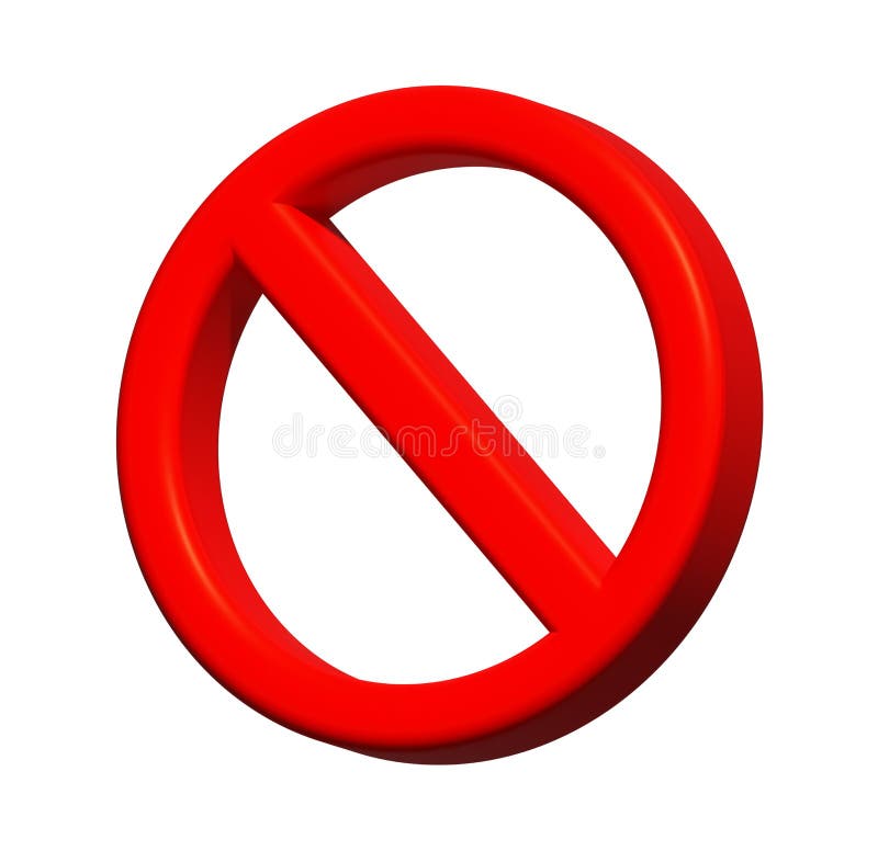 Forbidden Sign Circle 3d, Crosser Out Red Prohibition Caution Stock ...