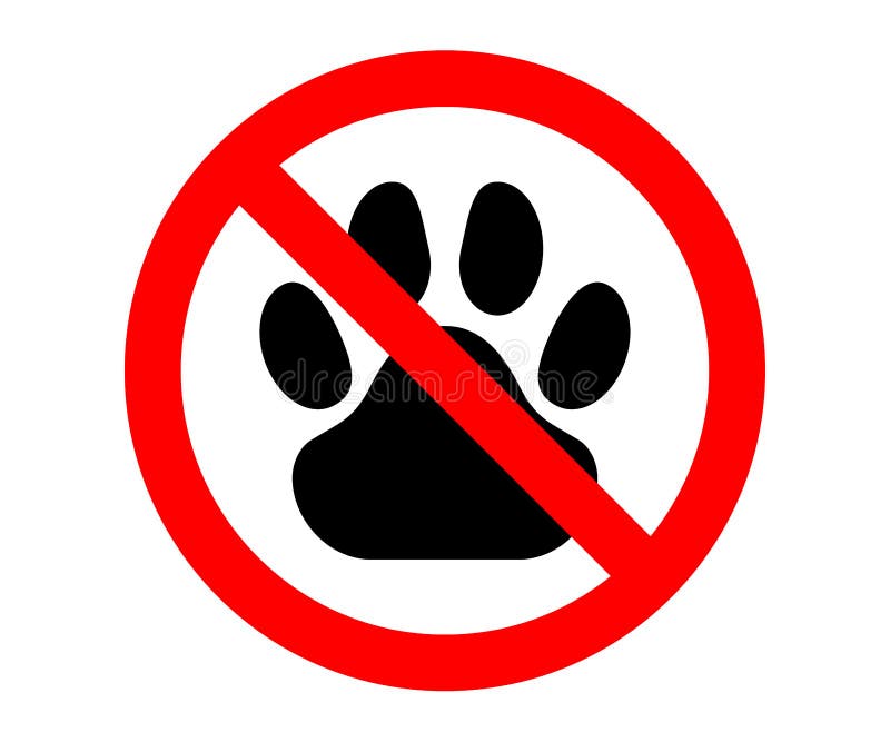 Forbidden Sign Entry with Animals. No Dog Allowed Icon. Vector ...