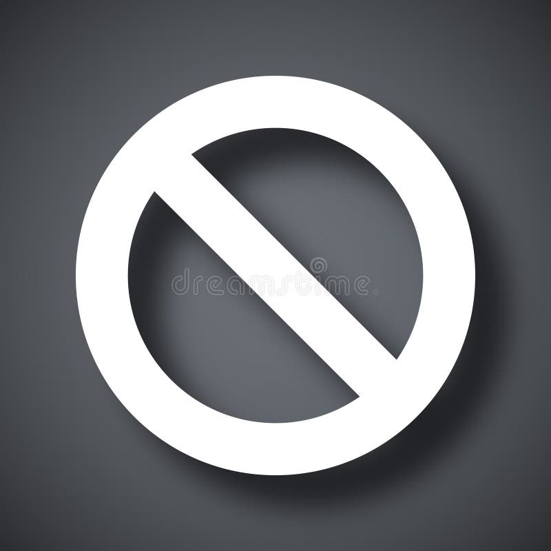 No Sign, Red Forbidden Traffic Sign or Prohibition Symbol Stock Vector ...