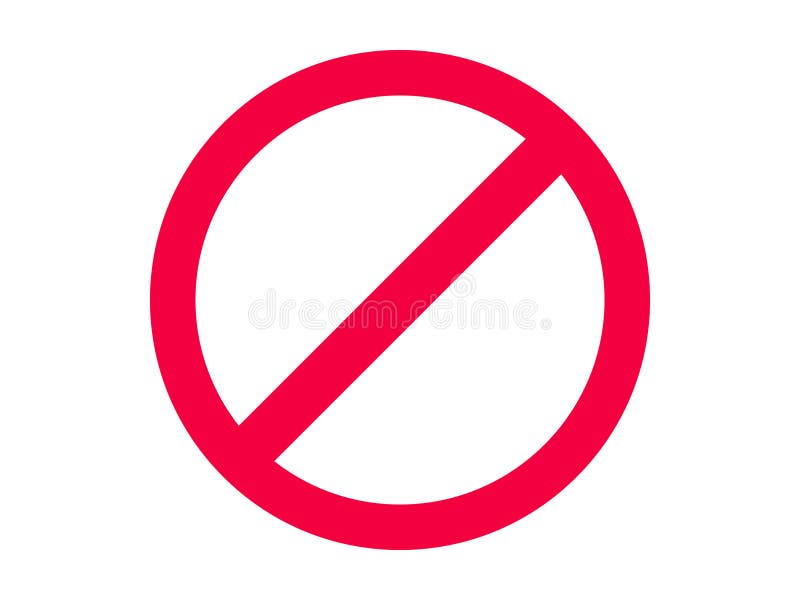 Forbidden Sign is Not Allowed Flat Design Stock Vector - Illustration ...