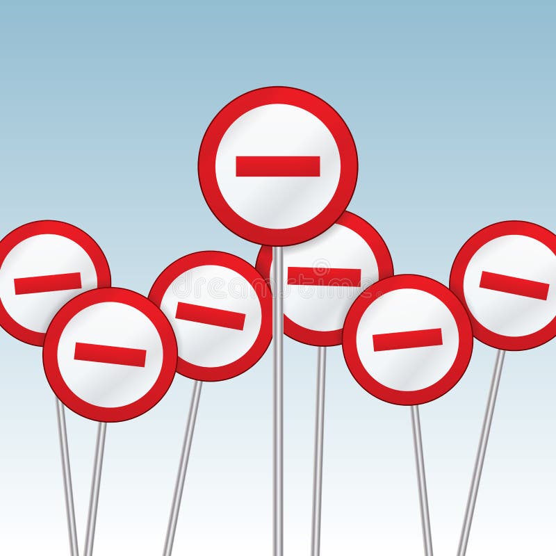 Forbidden Signs stock vector. Illustration of enforcement - 29565711