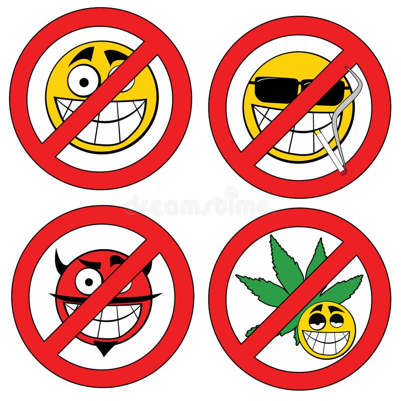 Forbidden Smiley Picture. Image: 5835588