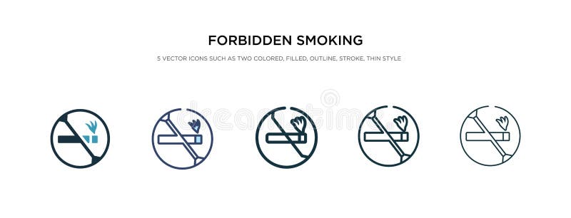 Forbidden Smoking Signal Icon Vector Sign and Symbol Isolated on White ...