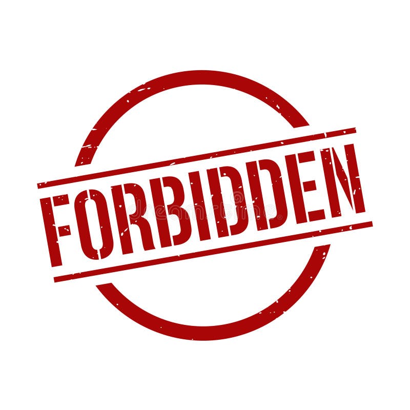 Forbidden Stamp, Forbidden Grunge Round Sign Stock Vector ...