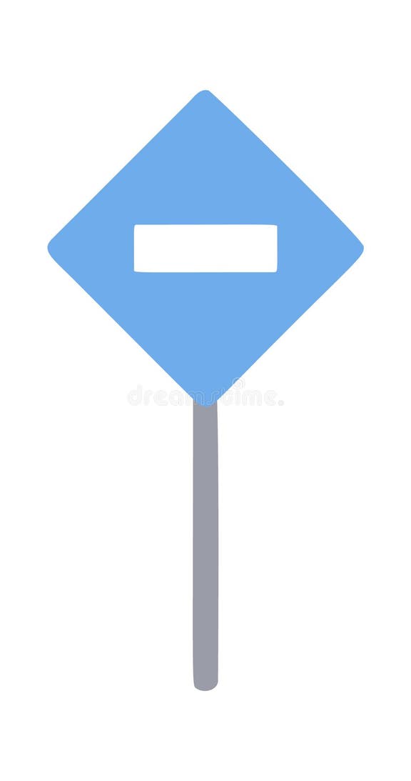 Forbidden Traffic Warning Road Sign Stock Illustration - Illustration ...