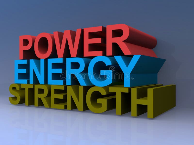 Force D'énergie De Puissance Illustration Stock - Illustration du texte ...
