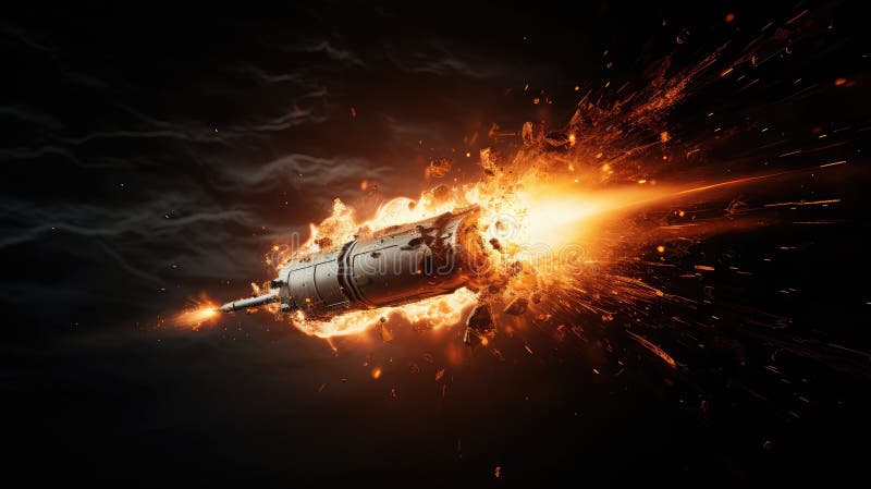 Force fired bullet stock illustration. Illustration of metal - 372756691