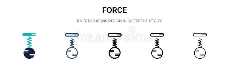 Force Icon in Filled, Thin Line, Outline and Stroke Style. Vector ...