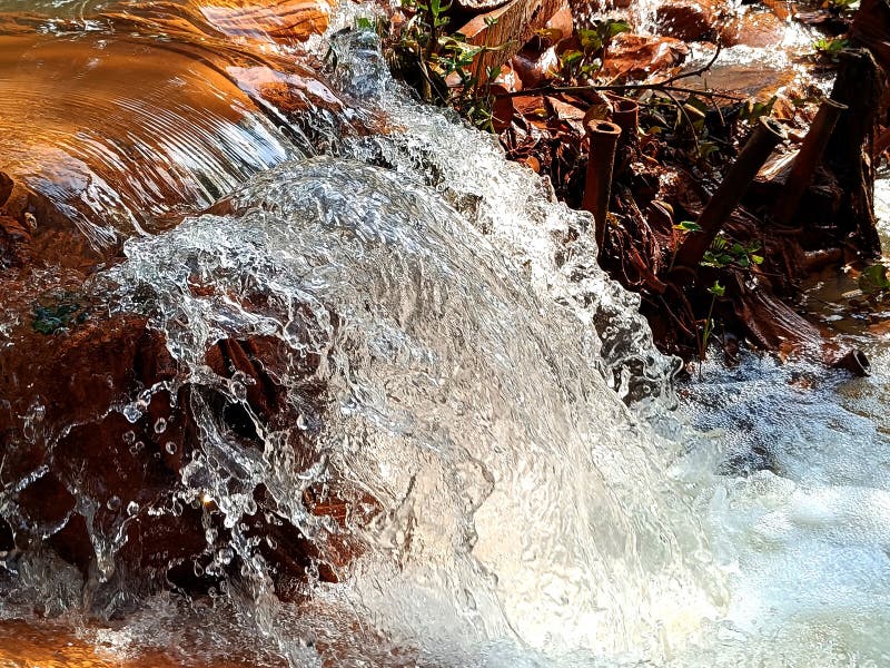 Force of Life. Beautiful Force of Waterfall Streaming Stock Photo ...